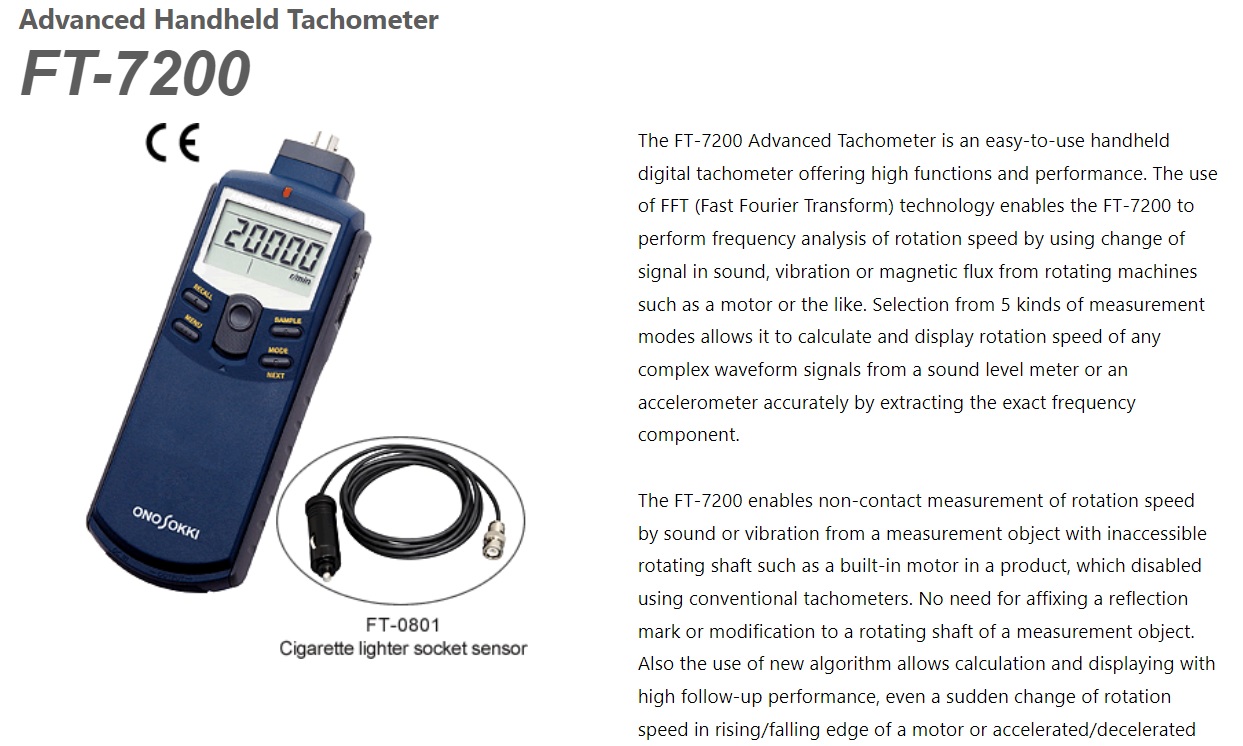 Ichiban Precision Sdn Bhd - Ono Sokki - Ono Sokki Advanced Handheld Tachometer